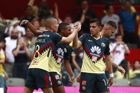 Club Americas Players Celebrate Goal During Editorial Stock Photo ...