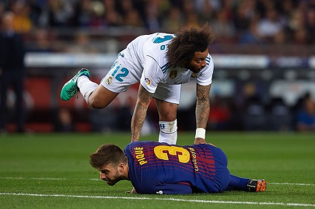 Marcelo Vieira Real Madrid Gerard Pique Editorial Stock Photo - Stock ...