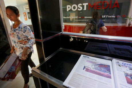 Phnom Penh Post Staff Walk Past Editorial Stock Photo - Stock Image ...
