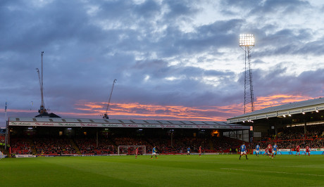 Sunset Over Pittodrie Stadium Editorial Stock Photo - Stock Image ...