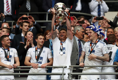 Steve Mcnulty Tranmere Rovers Lifts Trophy Editorial Stock Photo ...