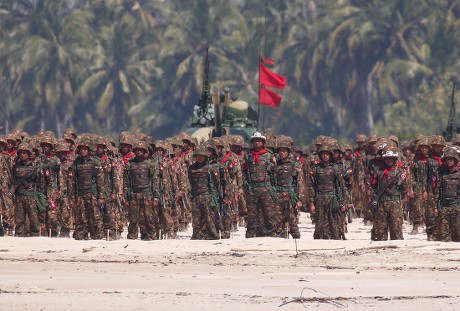 Soldiers Stand Ease They Listen Speech Editorial Stock Photo - Stock ...
