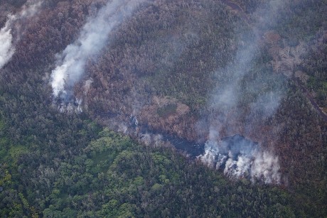 While This Fissure Erupted Uninhabited Forest Editorial Stock Photo ...