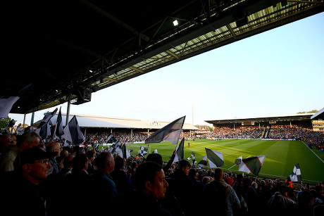 Fulham Fans Wave Flags Before Kick Editorial Stock Photo - Stock Image ...