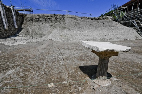 Column Overlaid Marble Emerged Ground During Editorial Stock Photo ...