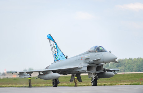 Eurofighter Typhoon Multirole Fighter Aircraft During Editorial Stock ...