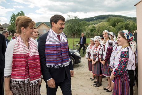 Hungarian President Janos Ader His Wife Editorial Stock Photo - Stock ...