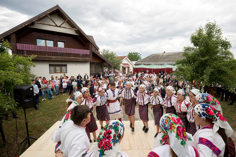 Dancers Dressed Folk Costumes Perform During Editorial Stock Photo ...