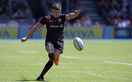 Saracens Owen Farrell Kicks Conversion Rugby Editorial Stock Photo ...