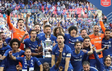 Chelsea Team Celebrate Trophy Editorial Stock Photo - Stock Image ...