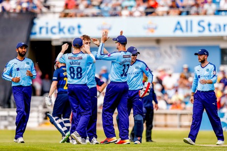 Warwickshire Ed Pollock Hits Six During Editorial Stock Photo - Stock ...