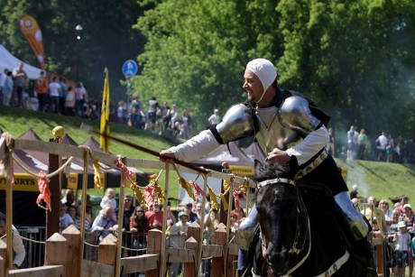 Man Dressed Medieval Knight Takes Part Editorial Stock Photo - Stock ...