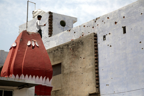 Indian Border Villager Takes Photograph Pockmarked Editorial Stock ...