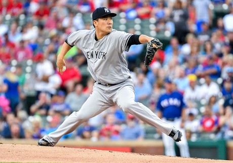MLB Yankees vs Rangers, Arlington, USA - 07 Apr 2018 Stock Pictures ...