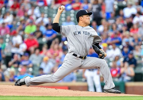 MLB Yankees vs Rangers, Arlington, USA - 07 Apr 2018 Stock Pictures ...