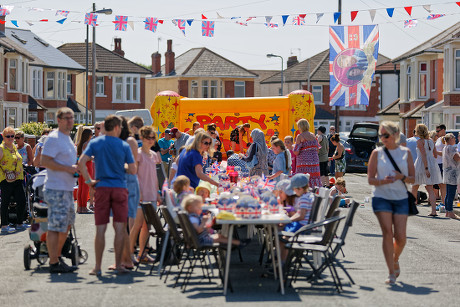 Adults Young Children Enjoy Street Party Editorial Stock Photo - Stock ...
