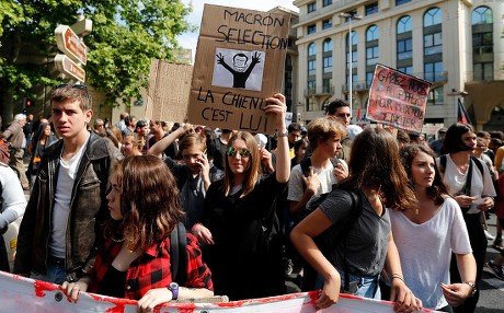 Members Students Union Hold Banners Shout Editorial Stock Photo - Stock ...
