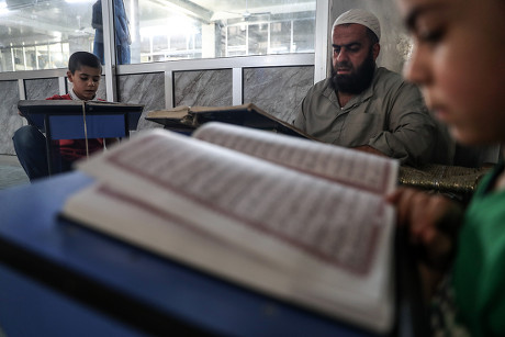 Syrian People Read Koran Mosque During Editorial Stock Photo - Stock ...