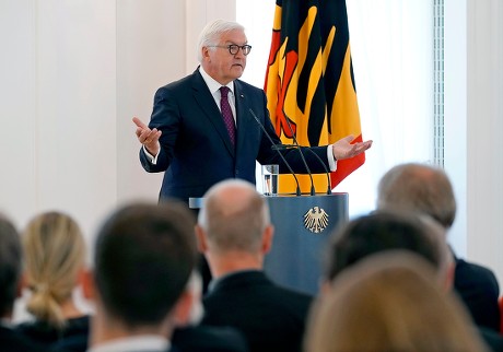 German President Frankwalter Steinmeier L Listens Editorial Stock Photo ...