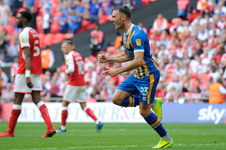 Alex Rodman Shrewsbury Celebrates Scoring Equalising Editorial Stock ...