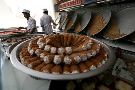 Yemeni Candy Salesman Displays Traditional Sweets Editorial Stock Photo ...