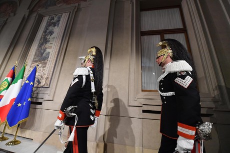 Two Corazzieri Members Italian Cuirassiers Regiment Editorial Stock ...