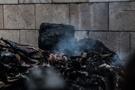 Smoke Rises Place Where Ww2 Bomb Editorial Stock Photo - Stock Image ...