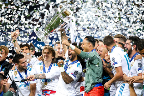 Real Madrid Lift Uefa Champions League Editorial Stock Photo - Stock ...
