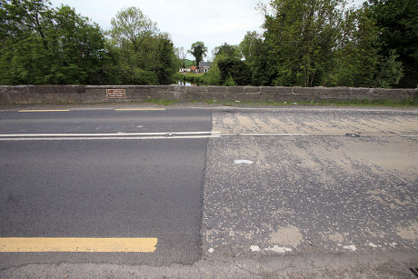 Change Road Surface Marks Border Between Editorial Stock Photo - Stock ...