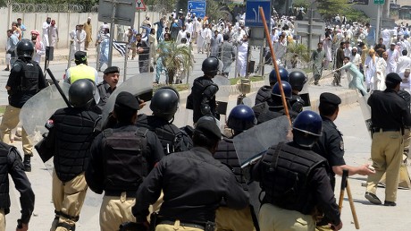 JUI-F protest merger of KPK-FATA, Peshawar, Pakistan - 27 May 2018 ...