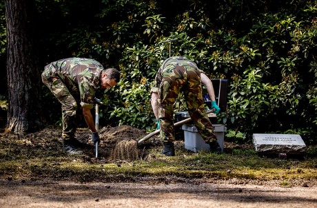 Soldiers Dig Graves During Symbolic First Editorial Stock Photo - Stock ...