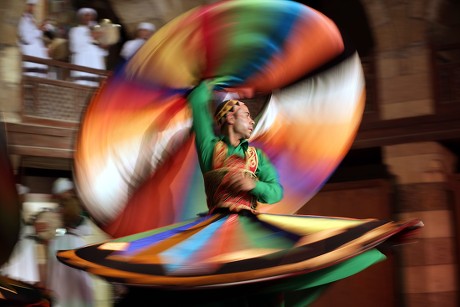 Egyptian Dancers Spinning Tanoura Skirt During Editorial Stock Photo ...