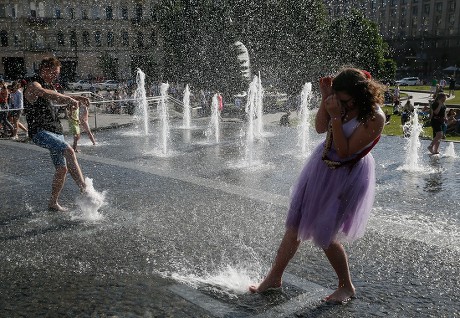 Young Ukrainians Splash Each Other Water Editorial Stock Photo - Stock ...