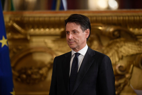 Italian Prime Minister Giuseppe Conte Attends Editorial Stock Photo ...