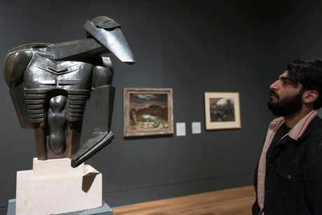 Gallery Staff Member Views Torso Metal Editorial Stock Photo - Stock ...