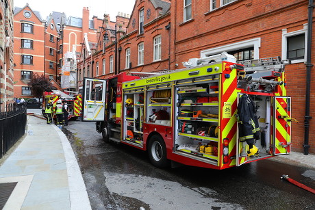 Emergency Services Attend Scene Fire On Editorial Stock Photo - Stock ...