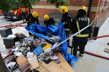 Emergency Services Attend Scene Fire On Editorial Stock Photo - Stock ...