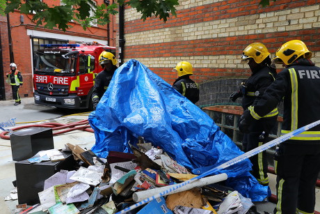 Emergency Services Attend Scene Fire On Editorial Stock Photo - Stock ...