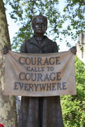 Courage Calls Courage Everywhere Statue Millicent Editorial Stock Photo ...