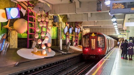 Gloucester Road tube art installation, London, UK - 07 Jun 2018 Stock ...