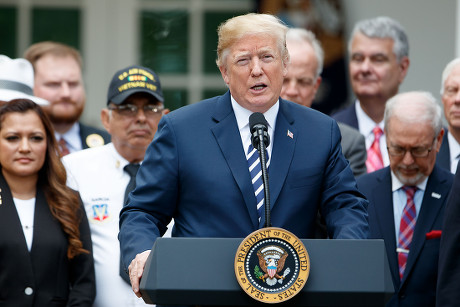 Us President Donald Trump Front Speaks Editorial Stock Photo - Stock ...