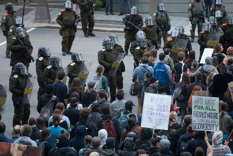 G7 Summit protest in Quebec City, Canada - 07 Jun 2018 Stock Pictures ...