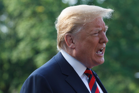 President Donald Trump Takes Questions Reporters Editorial Stock Photo ...