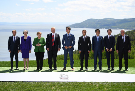 Leaders Pose Family Portrait G7 Summit Editorial Stock Photo - Stock ...