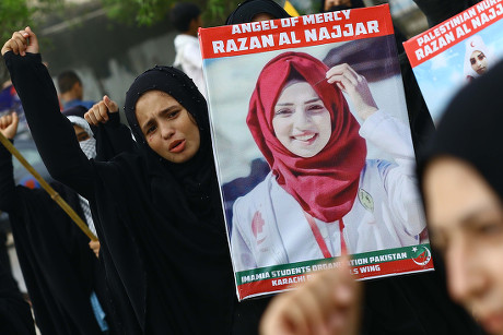 Woman Holds Portrait Razan Al Najjar Editorial Stock Photo - Stock ...