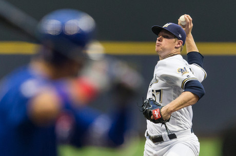 Milwaukee Brewers Starting Pitcher Chase Anderson Editorial Stock Photo ...