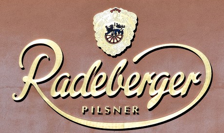 Logo Raderberger Beer Adornes Wall Radeberger Editorial Stock Photo ...