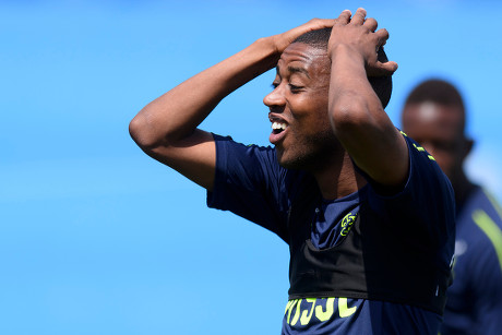 Switzerlands Midfielder Gelson Fernandes Reacts During Editorial Stock ...