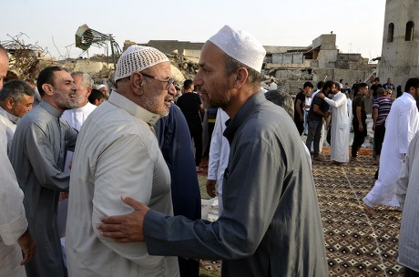 Iraqi Sunni Muslims Greet Each Others Editorial Stock Photo - Stock ...