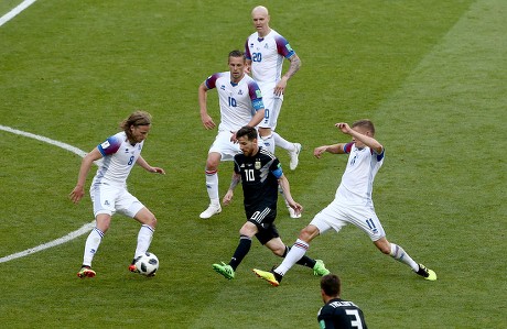 Lionel Messi Argentina Surrounded By Icelandic Editorial Stock Photo ...